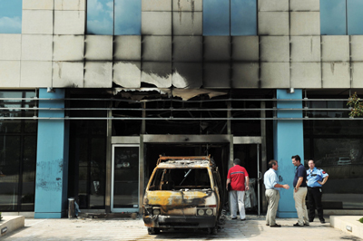 Arsonists attack Microsoft office in Athens - World - Business Recorder