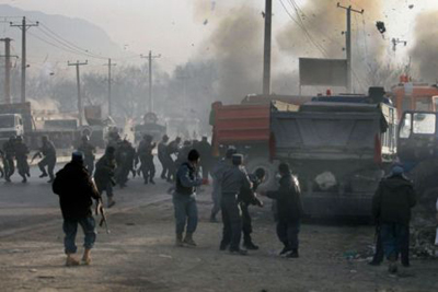 Five hurt in attack near Afghan NATO base - World - Business Recorder