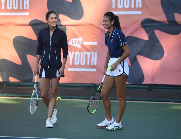 British royal Kate meets new queen of tennis Raducanu - Sports ...