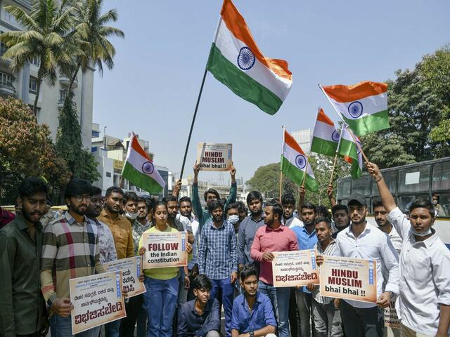 Indian students block roads as row over hijab in schools mounts - World ...