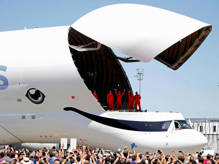 Massive ‘flying whale’ plane by Airbus completes maiden flight ...