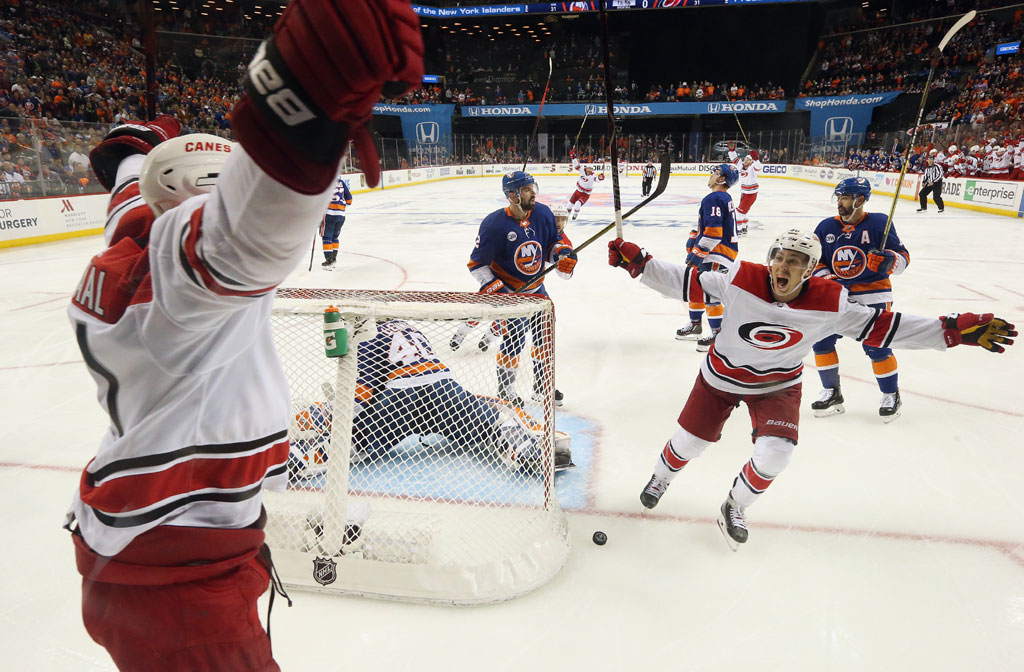 Staal scores in OT as Hurricanes draw first blood against Isles ...