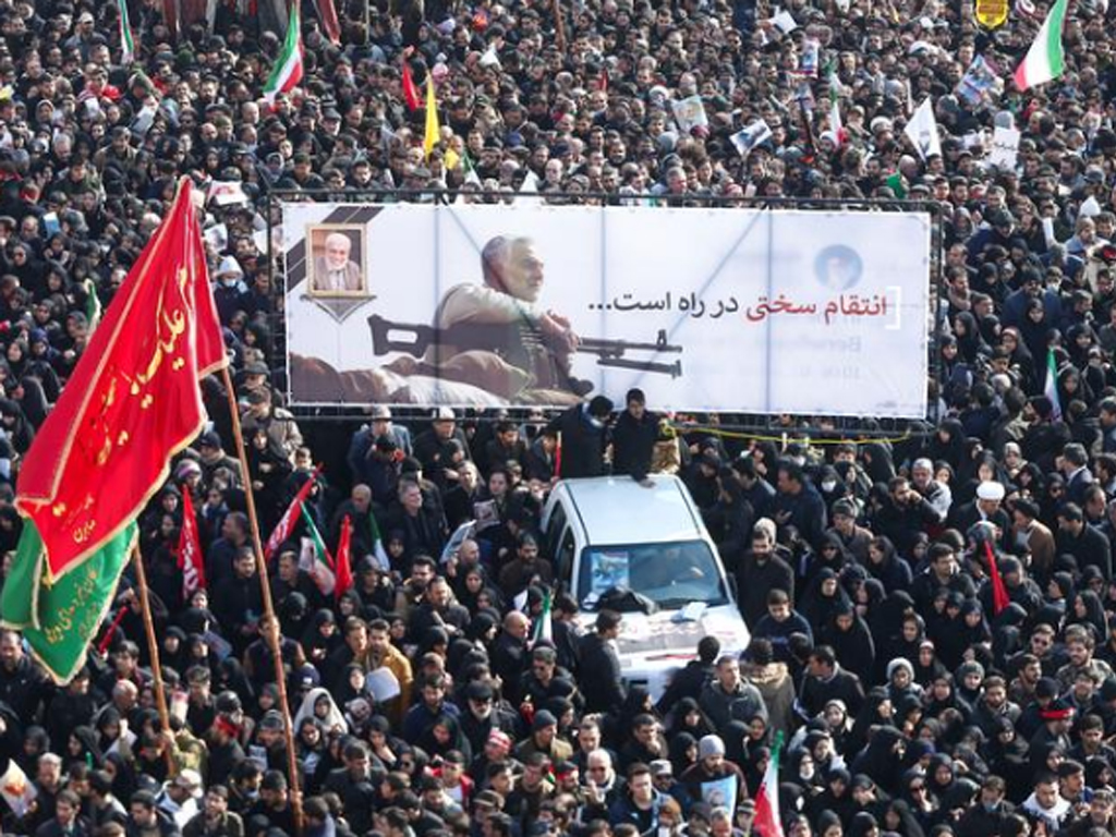 Supreme leader in tears as huge crowd mourns slain commander in Tehran ...